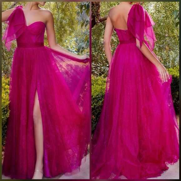 boutique | Dresses | Magenta Hot Pink Prom Dress Aline Ball Gown | Poshmark